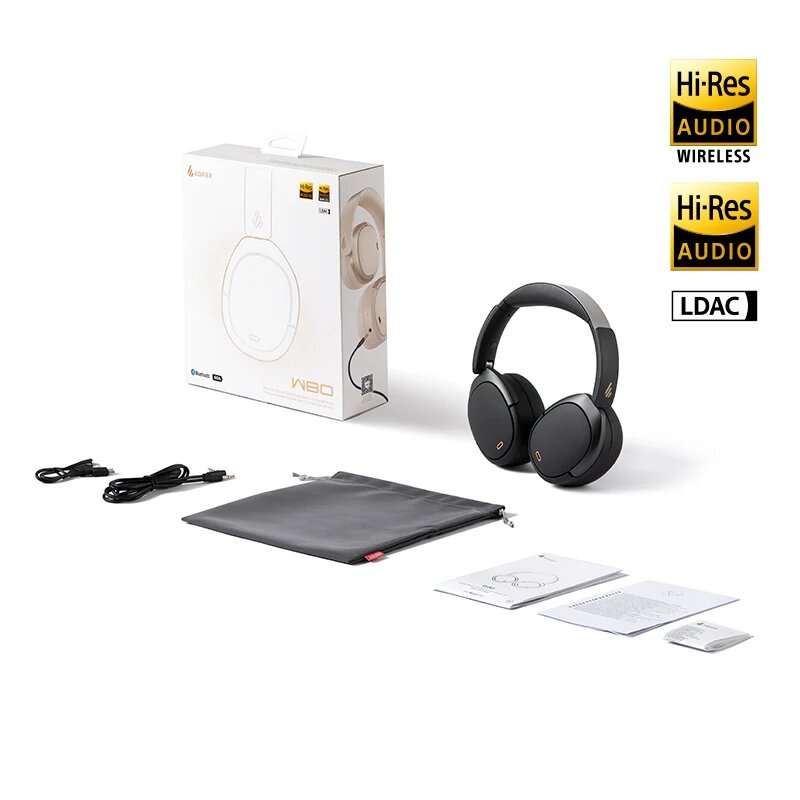 Edifier W80 Беспроводные наушники с шумоподавлением Black