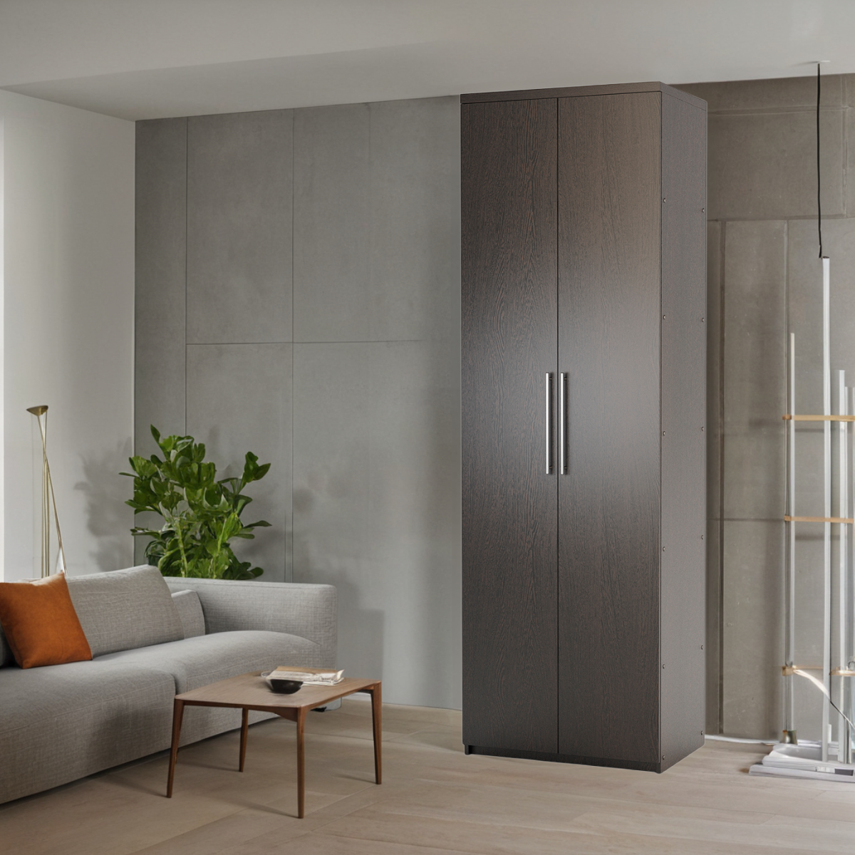 Шкаф с полками Ритм МП-21 80х45х240 см, распашной, в прихожую, лдсп Венге