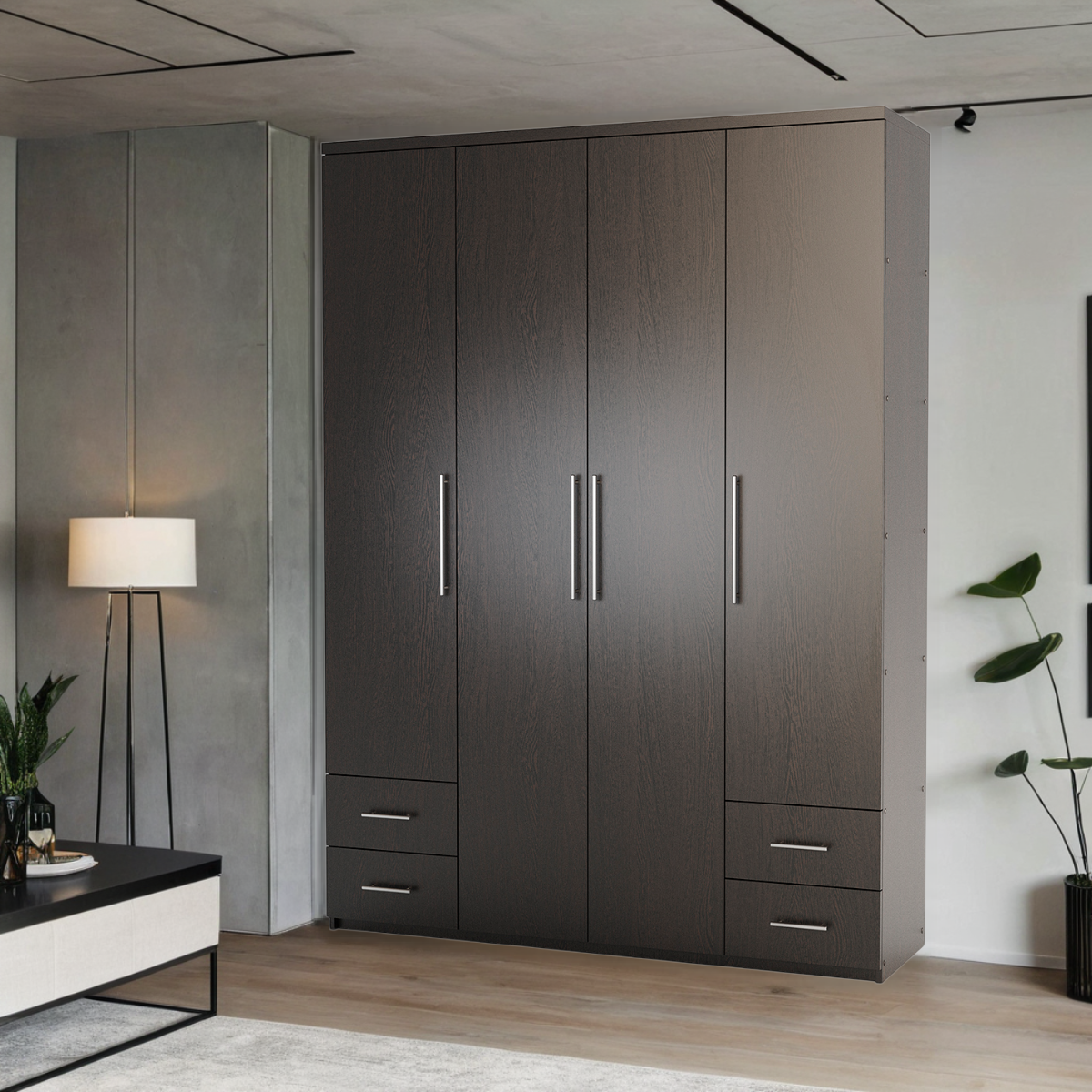 Шкаф распашной четырехдверный Ритм МКЯ2-43 120х45х240 см Венге