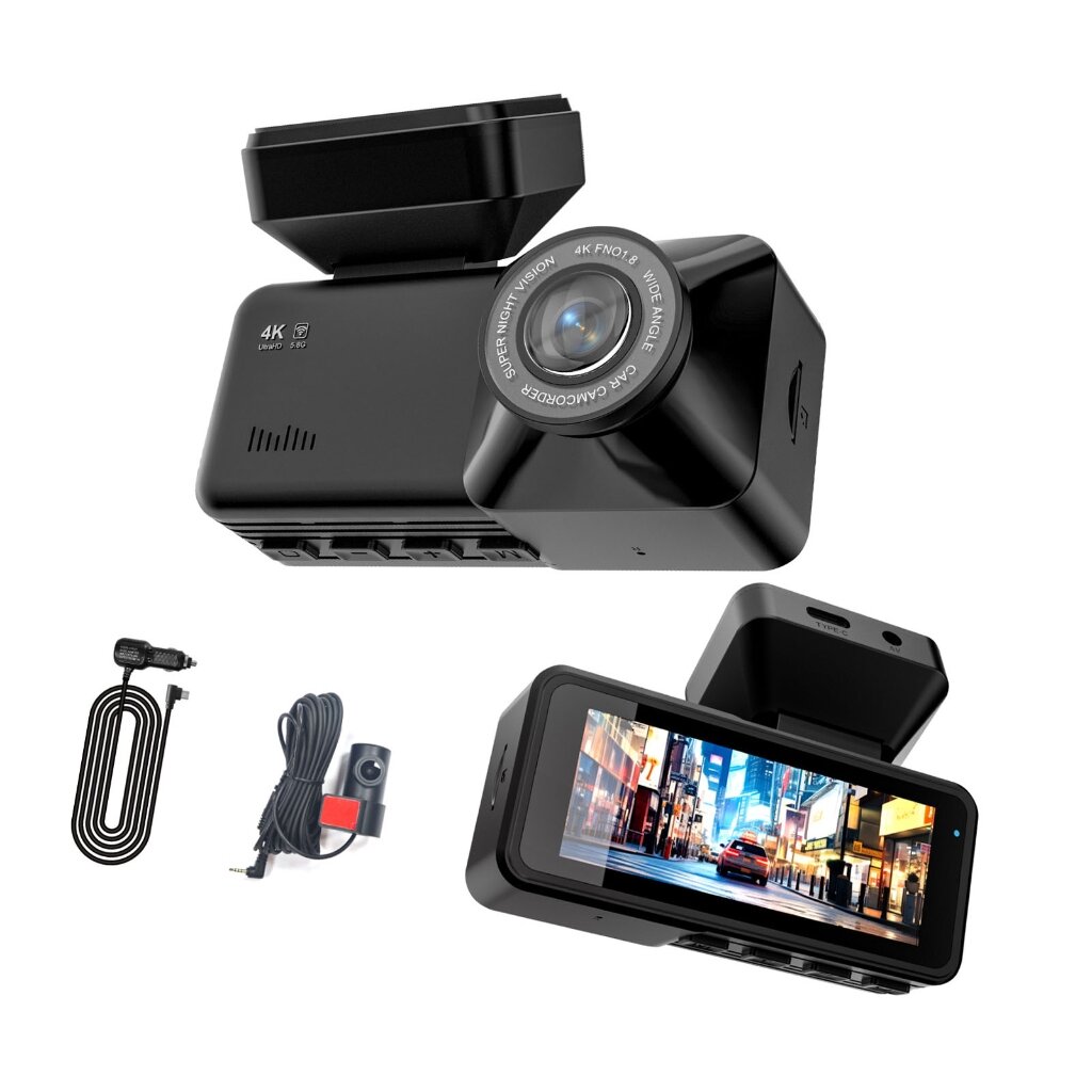 Комплект из 1 автомобильной камеры с разрешением 4K Extreme 720P, выделяющей расширенное ночное видение, трехточечную Четкую запись в тени и широкий угол обзора 170 градусов, обеспечивающий полную видимость