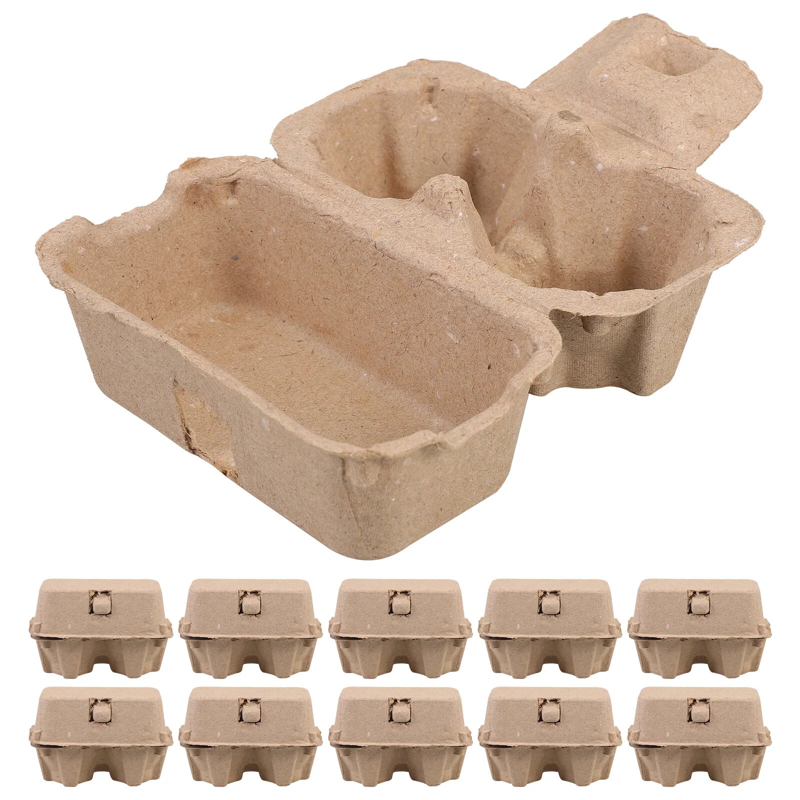 Бежевые картонные коробки для яиц Kraft, 25 шт.
