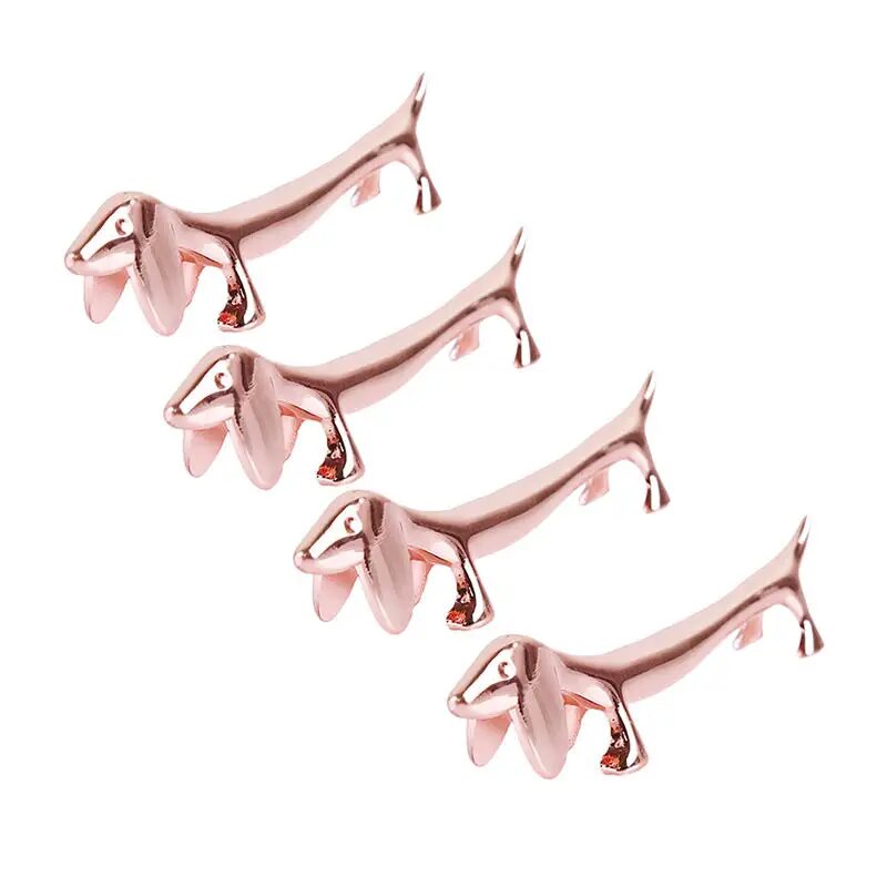 Подставка для столовых приборов Rose Gold Dog 4шт