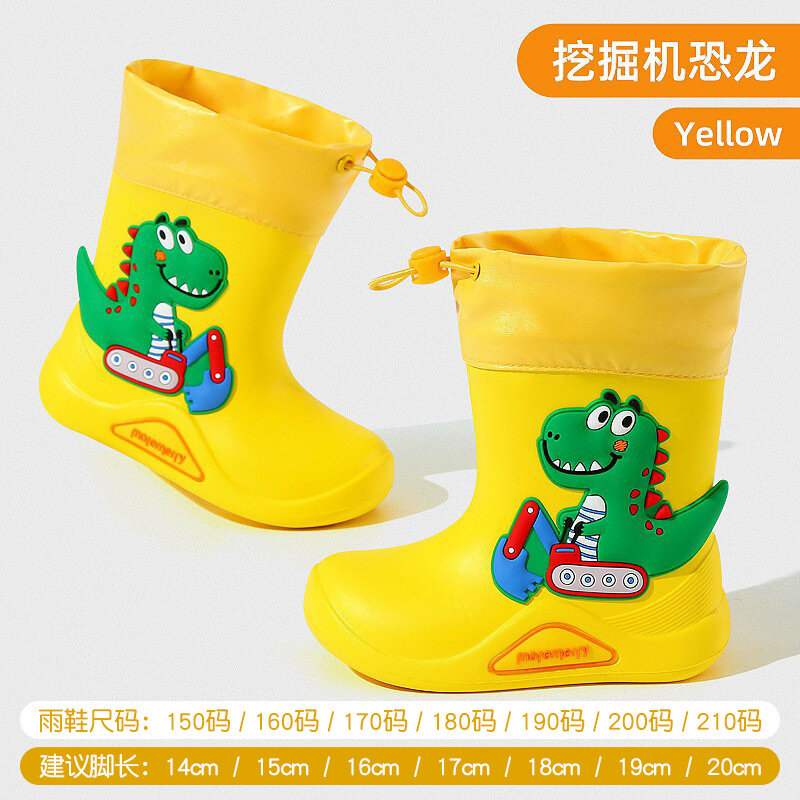 Детский дождевик для начальной школы, полный водонепроницаемый плащ, детский сад, прозрачный дождевик с мультяшным принтом, набор дождевой обуви и снаряжения