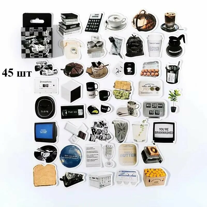 45 шт. милые наклейки - набор для творчества, скрапбукинга, декора