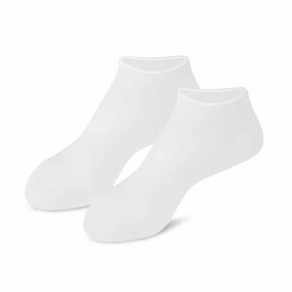 Высокие силиконовые носки для увлажнения кожи ног / Многоразовые увлажняющие педикюрные SPA носочки от трещин и мозолей на ногах / Гелевые смягчающие спа-носки для педикюра - размер обуви 35-43