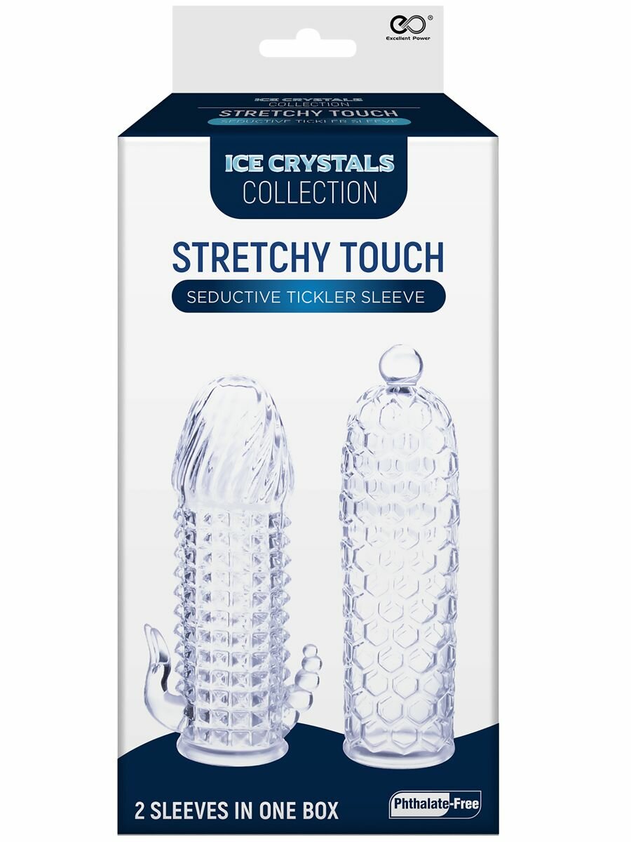 Набор насадок на пенис, для увеличения размера "2 Seductive Tickler Sleeves Set Clear" 2шт.