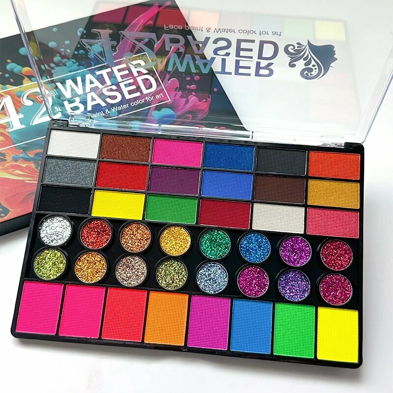 Флуоресцентная Краска На Водной Основе, Безопасная, Яркие Цвета Для Лица И Тела, Быстро Сохнет И Легко Смывается