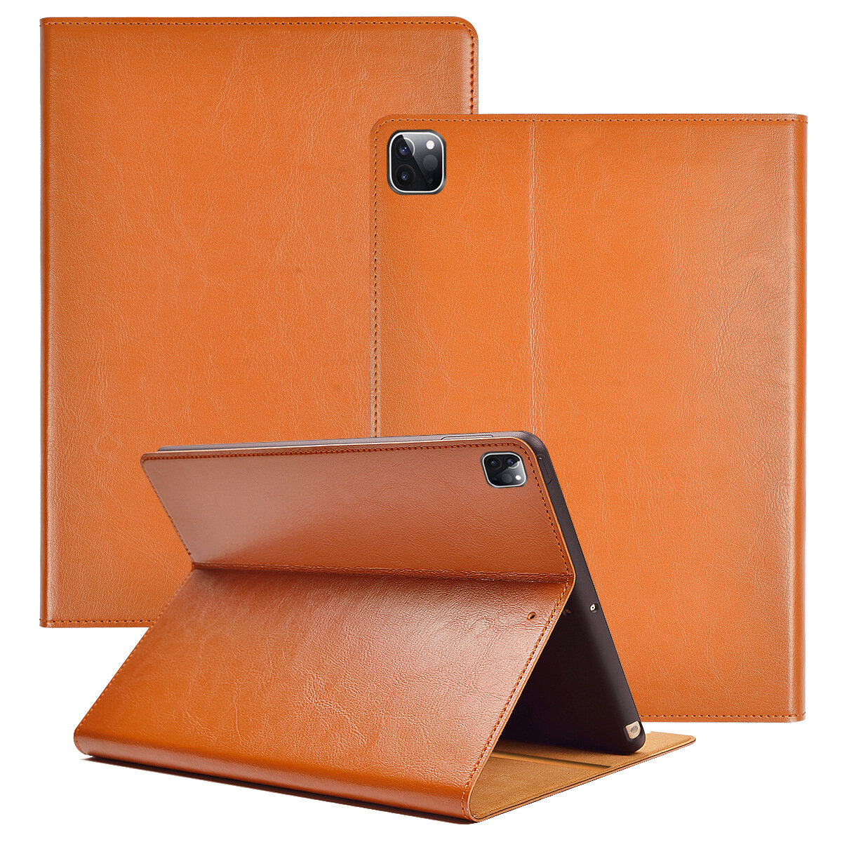 Чехол-книжка MyPads для Apple iPad Pro 12.9 2020/ 2021 (MHNF3 /K3 /Q3) (MHR83 /43 /E3) из импортной кожи коричневый