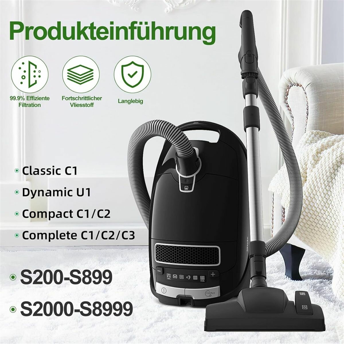 Фильтр защиты двигателя и выхлопной фильтр для Miele Complete C1/2/3