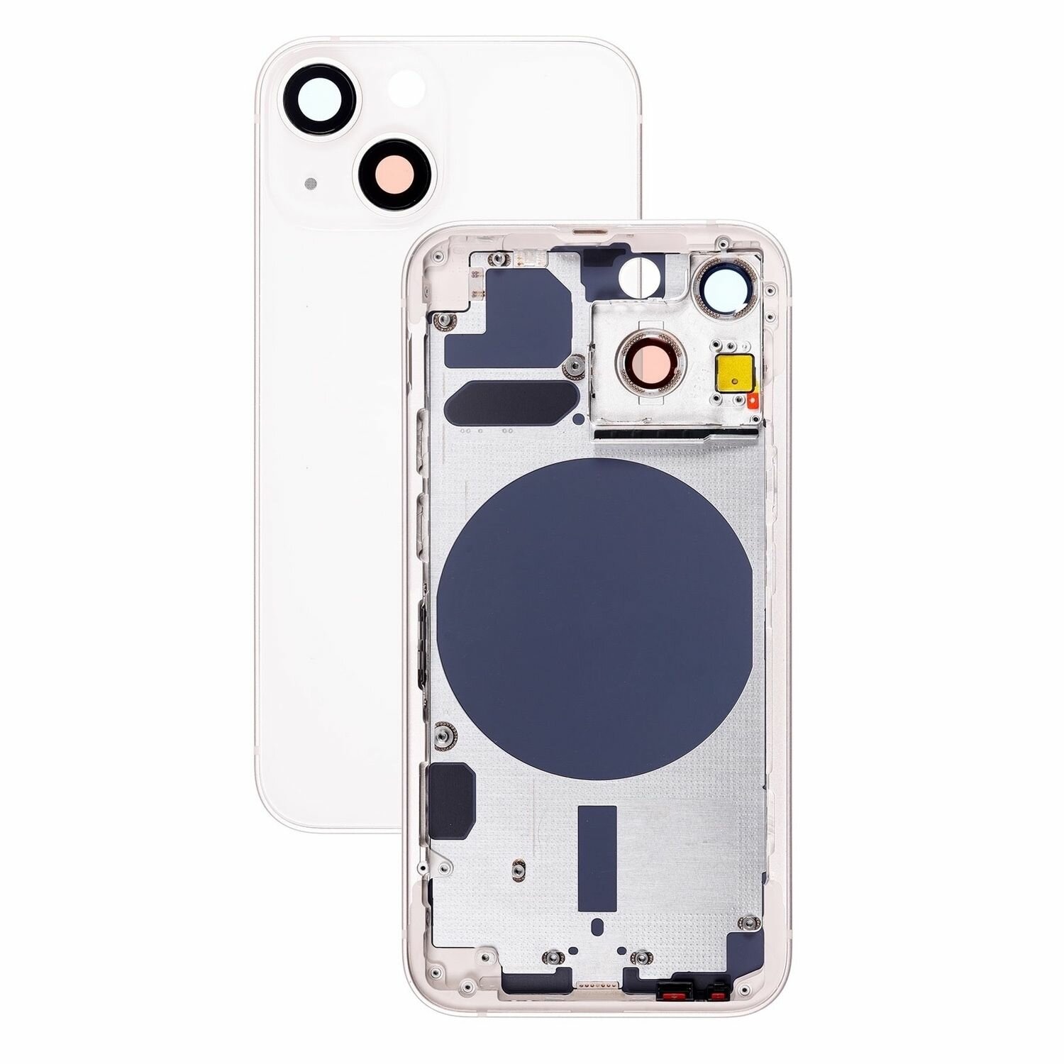 Корпус в сборе с задней панелью (крышкой) iPhone 13 mini (Starlight) A2626 / A2628 / A2629 / A2630 (OEM)