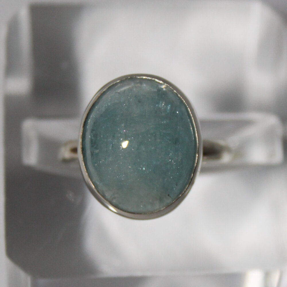 Кольцо, аквамарин