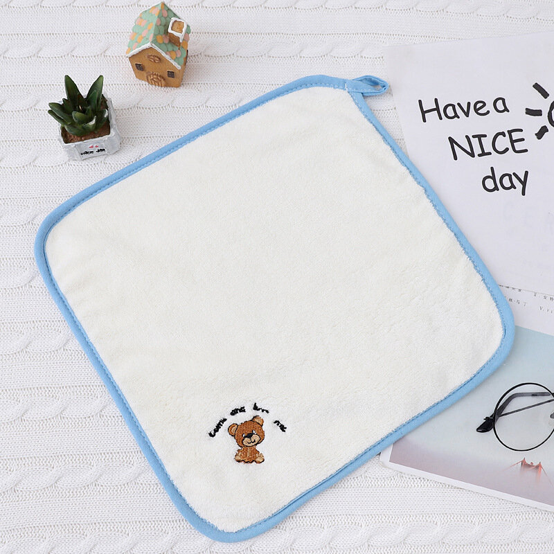 Оптовая продажа детских домашних полотенец для лица, супер мягкие маленькие квадратные полотенца для мытья лица новорожденных, детские полотенца для ванной и слюны