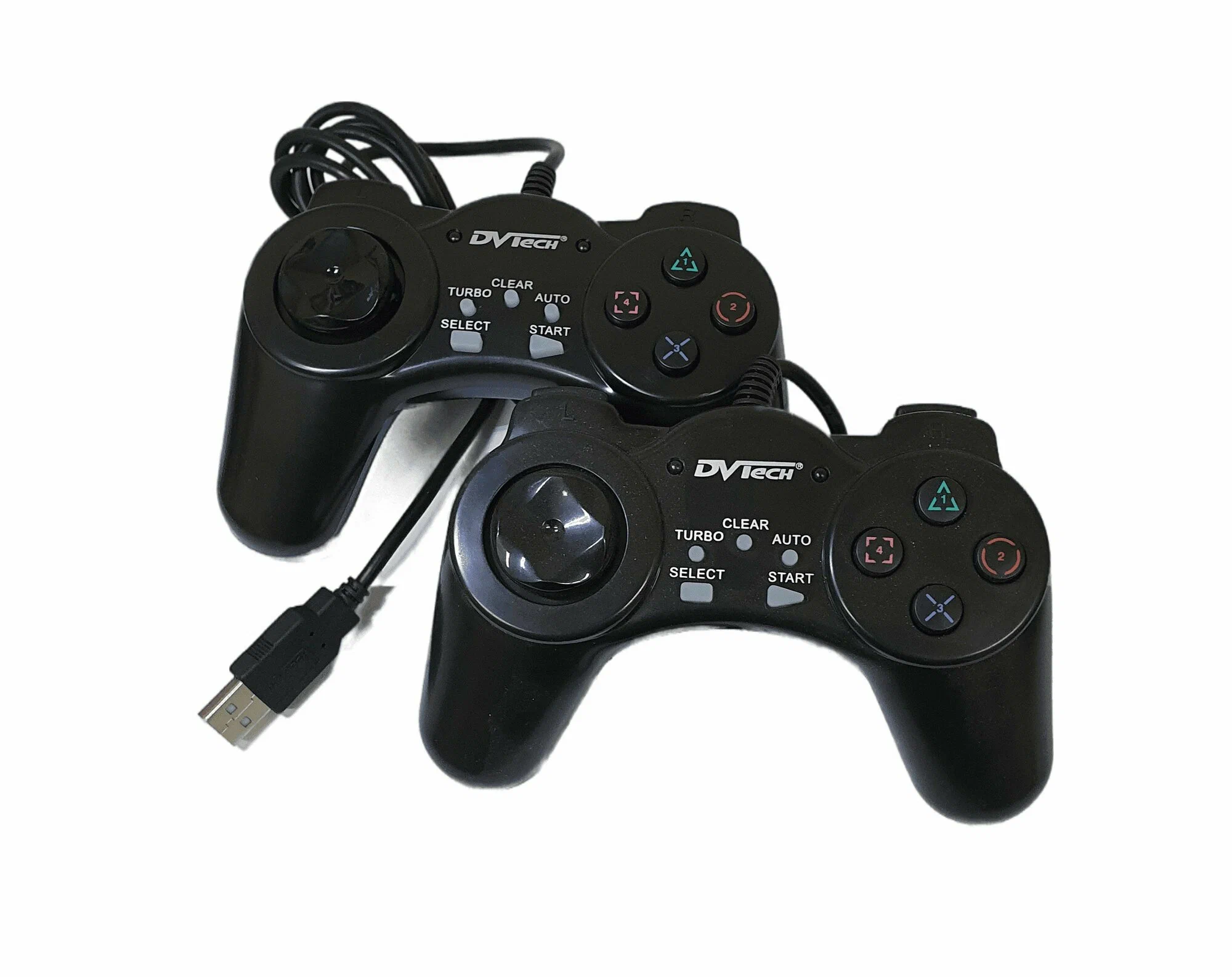 Джойстик DVTech Геймпад для ПК JS19 Shock Gear PC black, Проводной, черный 1шт