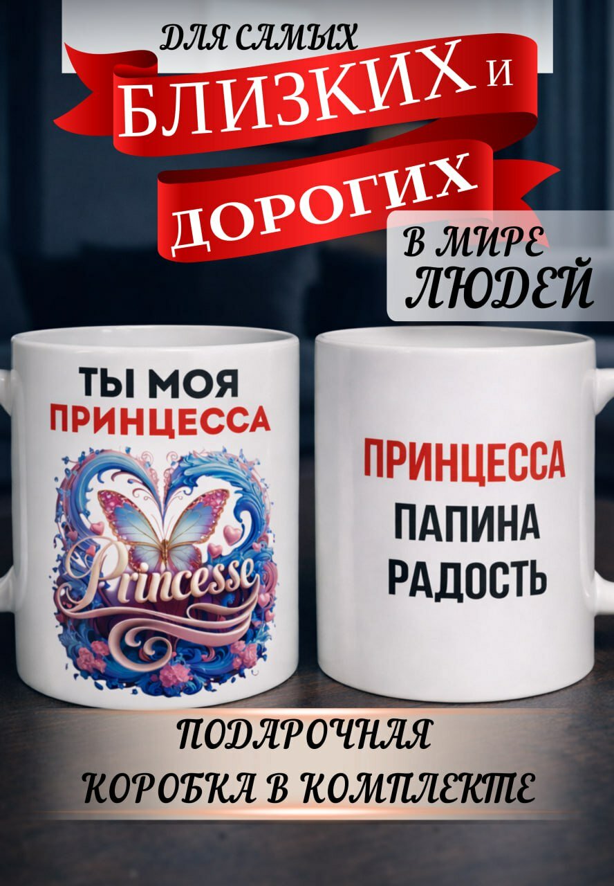 Кружка подарок "Принцесса папина радость"