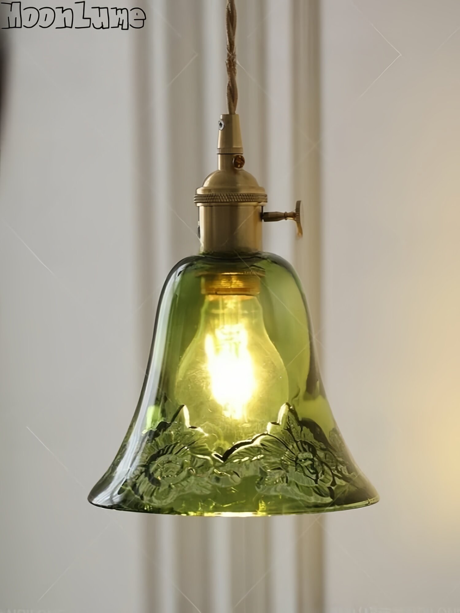 Люстра Чудесный Сад "Ретро-стиль", E27, светодиодная, стеклянная, зелёная