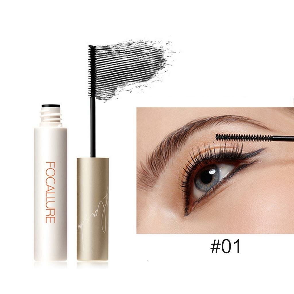 Тушь для ресниц с шелковыми волокнами, водостойкая, 1