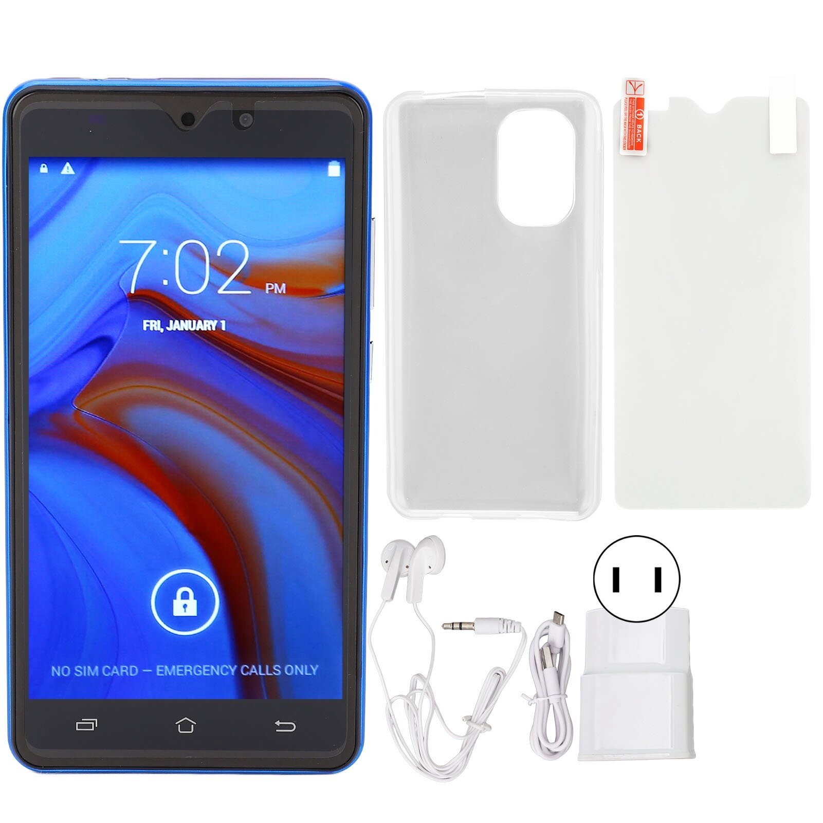 5,5-дюймовый смартфон, поддержка 2 ГБ + 16 ГБ, Wi-Fi 2,4G 5G, восьмиядерный процессор, разрешение 2320x1280, две SIM-карты, разблокированный телефон на Android 11, 100–240 В