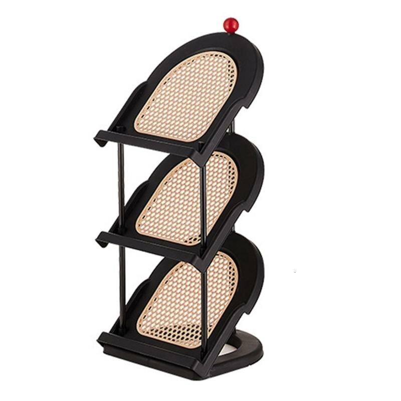 Многоярусная наклонная полка для обуви, Черный - 3