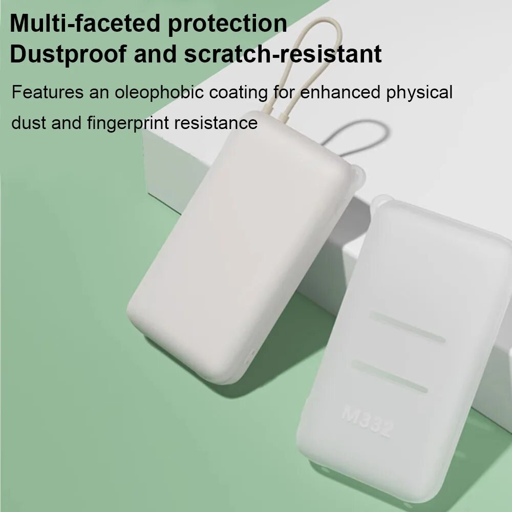 Противоударный силиконовый чехол для Xiaomi со встроенным кабелем Power Bank 20000 33 Вт PB2033MI Пылезащитный защитный чехол Power Bank