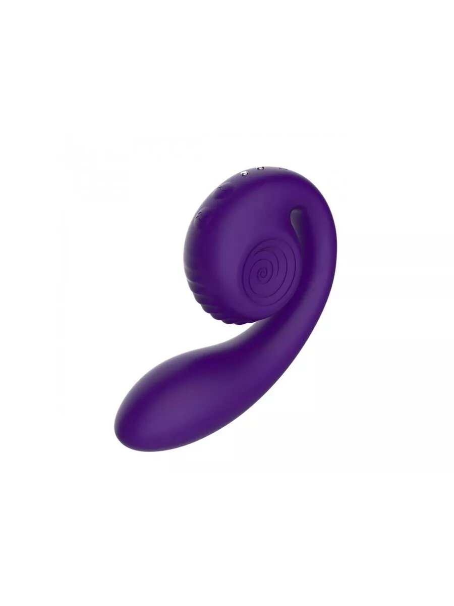 Анатомический вибратор SVibe GIZI, непрерывная стимуляция, 2 мотора, 5 режимов работы, фиолетовый
