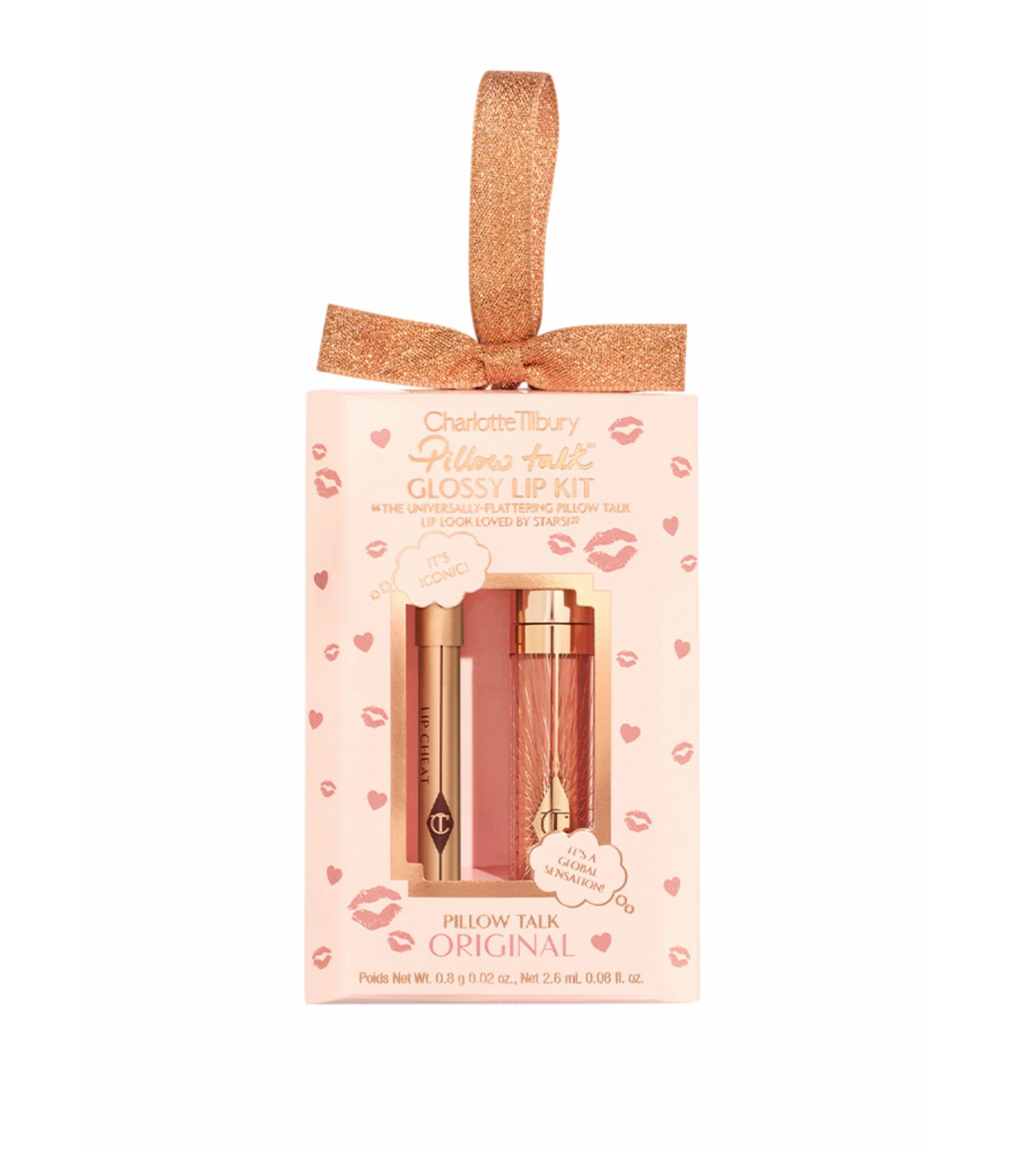 Charlotte Tilbury Набор для макияжа губ PILLOW TALK FAIR MINI GLOSSY LIPS DUO, оттенок: Pillow Talk Original