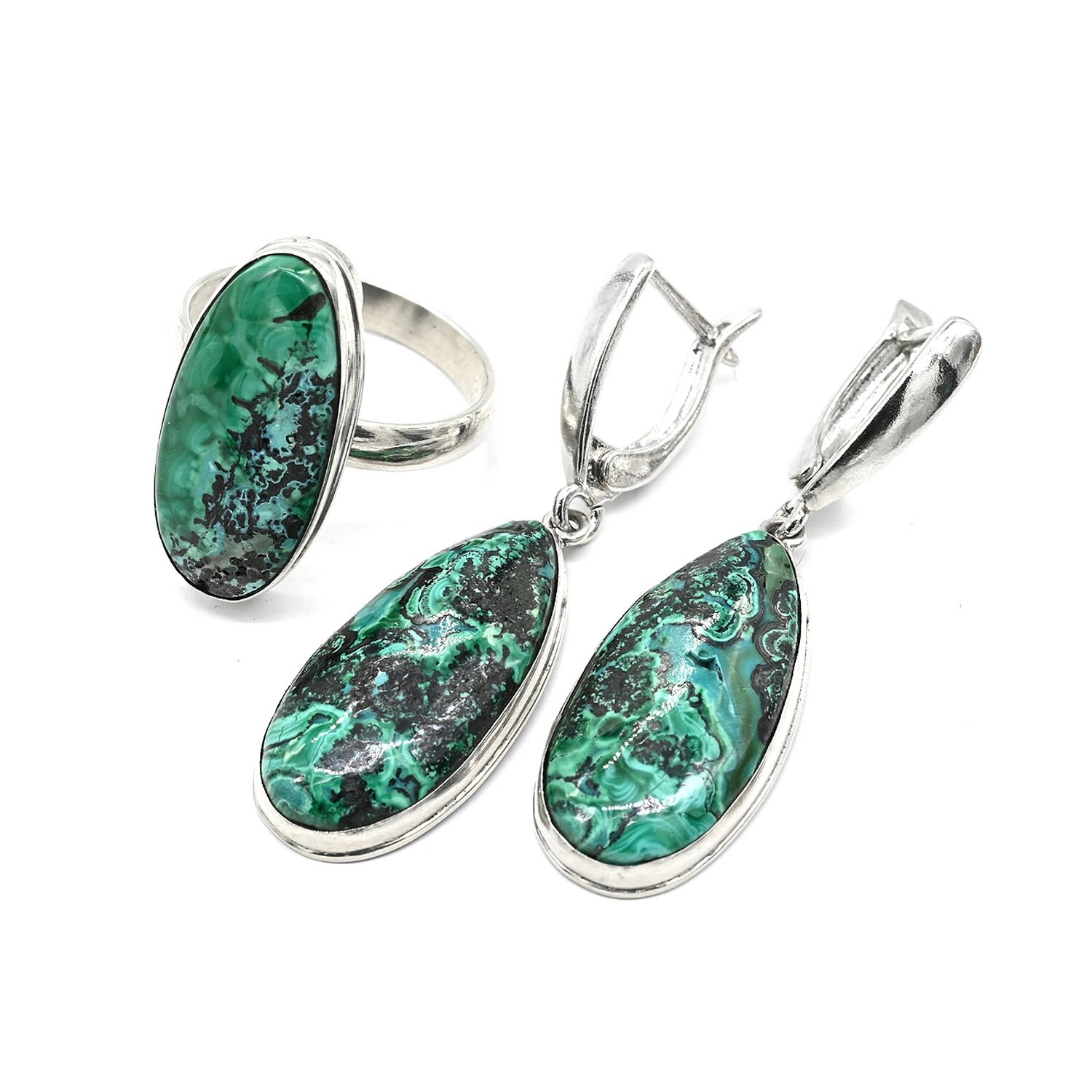 Комплект бижутерии, хризоколла