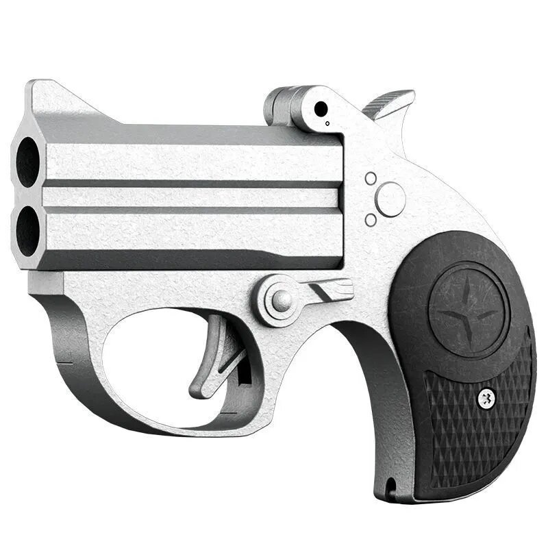 Карманный двуствольный пистолет Deringer Патроны с пружинным зарядом Игрушечные модели