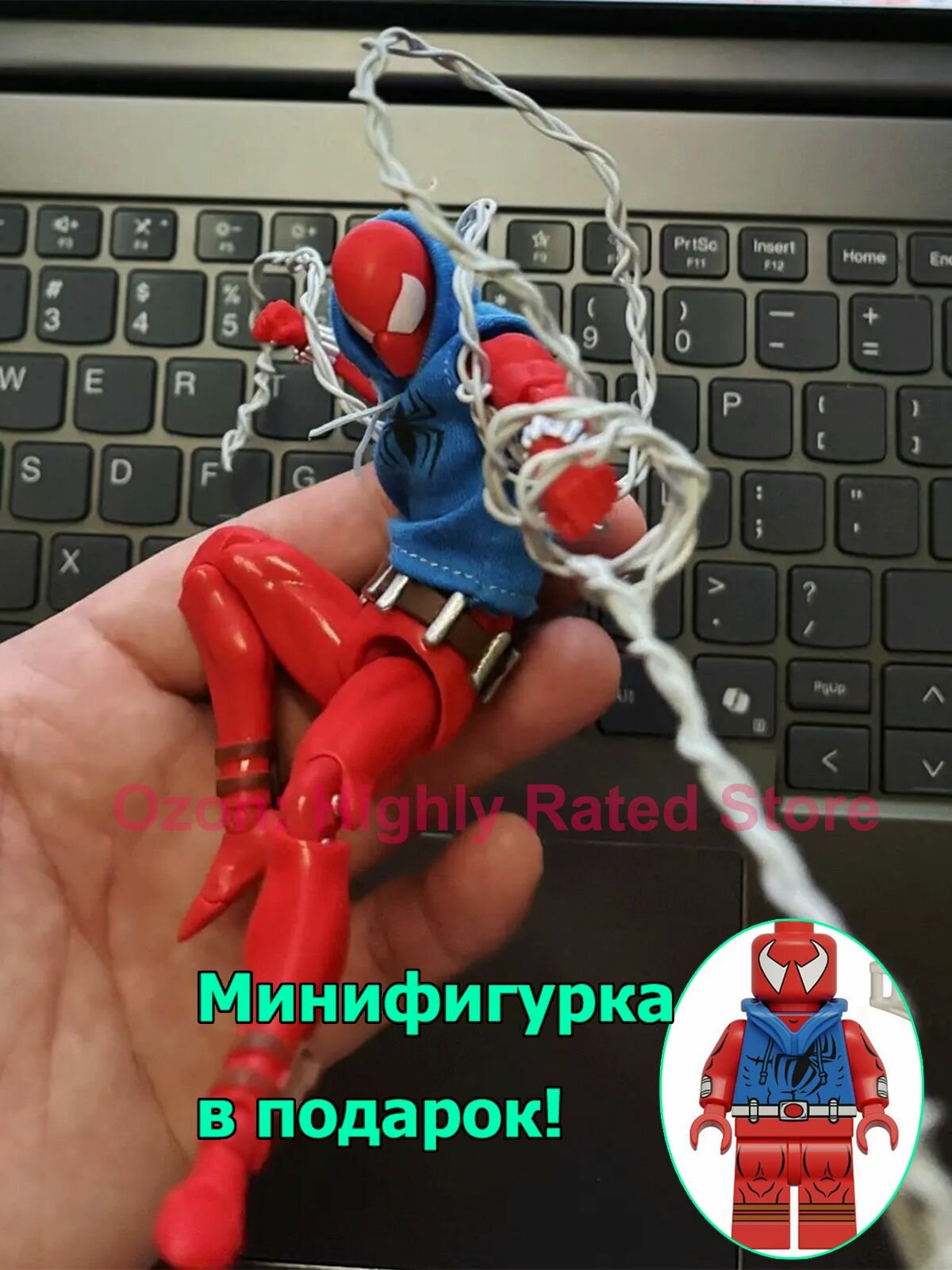 16cm /Подвижная фигурка Алый Паук (Scarlet Spider) 1/12 Костюм из ткани