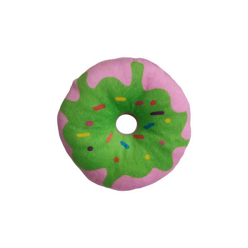 Игрушка для собак в виде пончика, плюшевая игрушка для домашних животных, звуковая игрушка, печатный пончик, плюшевая игрушка для кошек и собак, оптом в наличии