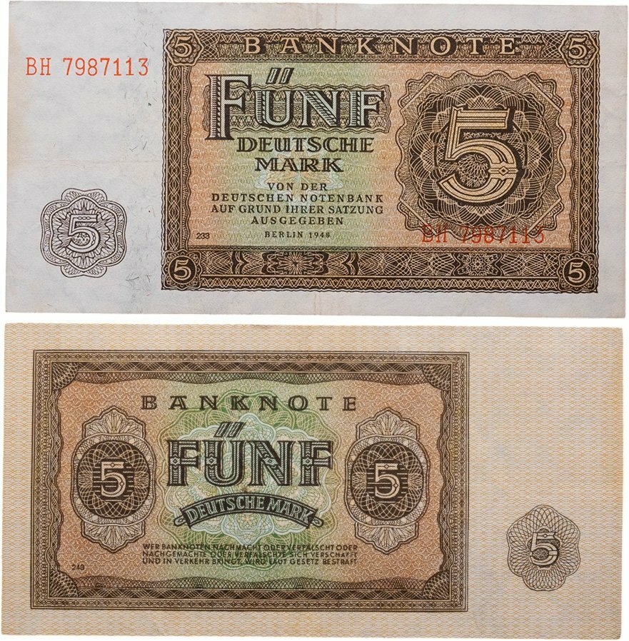 Германия ГДР 5 марок 1948