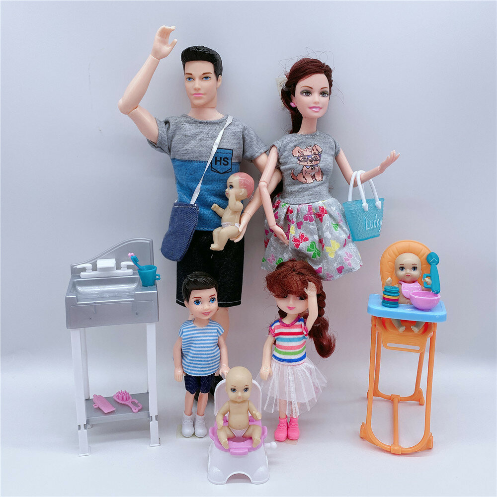 Барби беременная кукла, беременная женщина с большим животом, рожающая ребенка, семья из пяти человек, семейный подарок, игрушка для детей