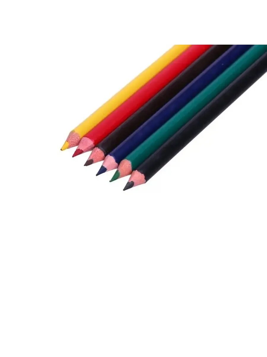 Цветные карандаши для детей: яркий набор из 6 цветов