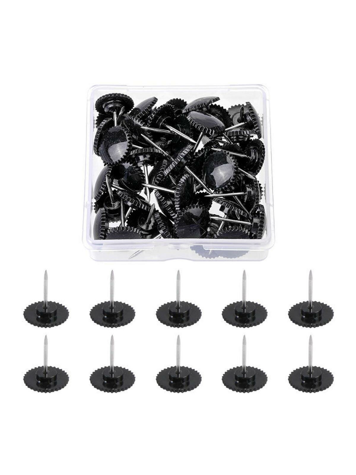 50шт штифтов Декоративные булавки для карт Пробковая доска объявлений, кнопки для наклеек для офиса