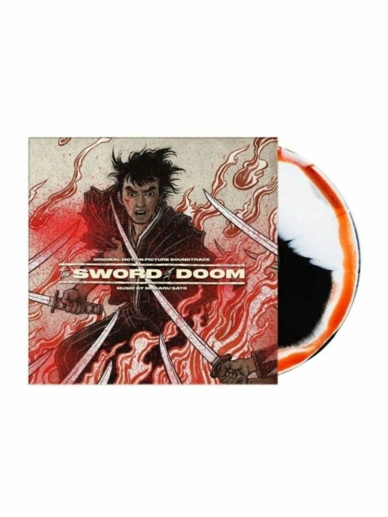 Виниловая Пластинка Masaru Sato - The Sword Of Doom Vinyl, LP, Deluxe Edition, Black, White, And Red Swirl Новый,