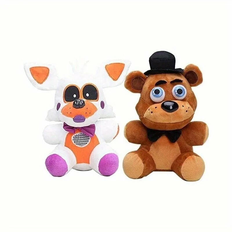 Набор 5 мягких игрушек - Аниматроники 5 ночей Зеленая Цирковой малыш Funtime Foxy Эннард Плюш Ballora Plush Funtime) 20 см (Five Nights FNA)