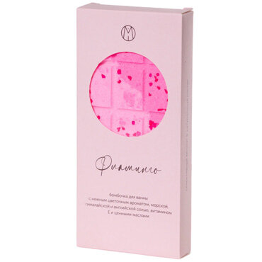 79442 Бомбочка для ванны MiPASSiON Фламинго, 195 гр. В форме плитки шоколада с ароматом пачули, можжевельника, кедра, бергамота, гвоздики и бадьяна