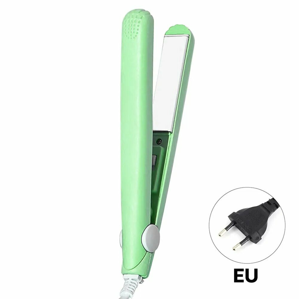 Мини утюжок для волос: стильная укладка челки и завивки, дорожный набор, заколка для прядей, красота волос