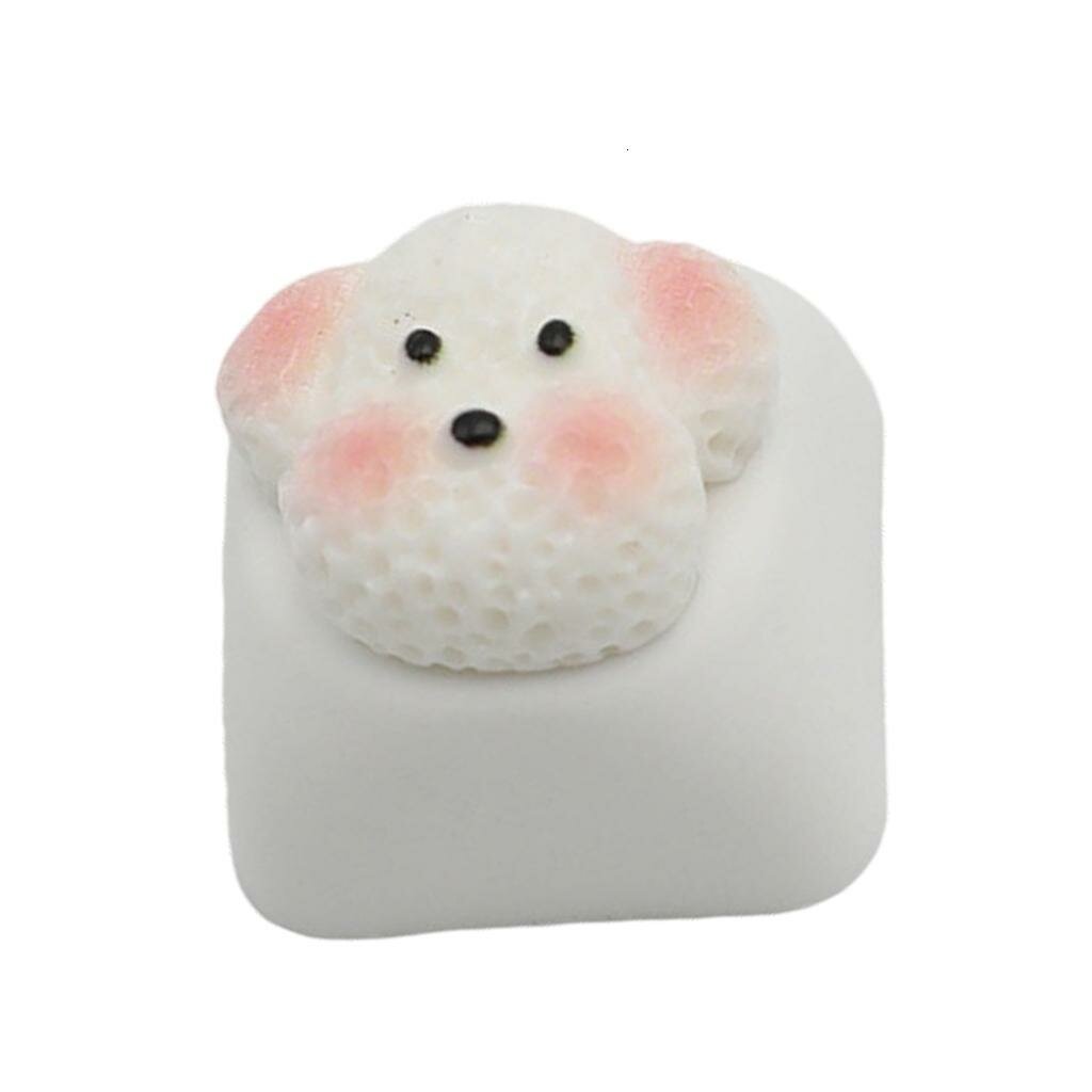 Силиконовая клавиша в форме собаки для MX-переключателей, Белый