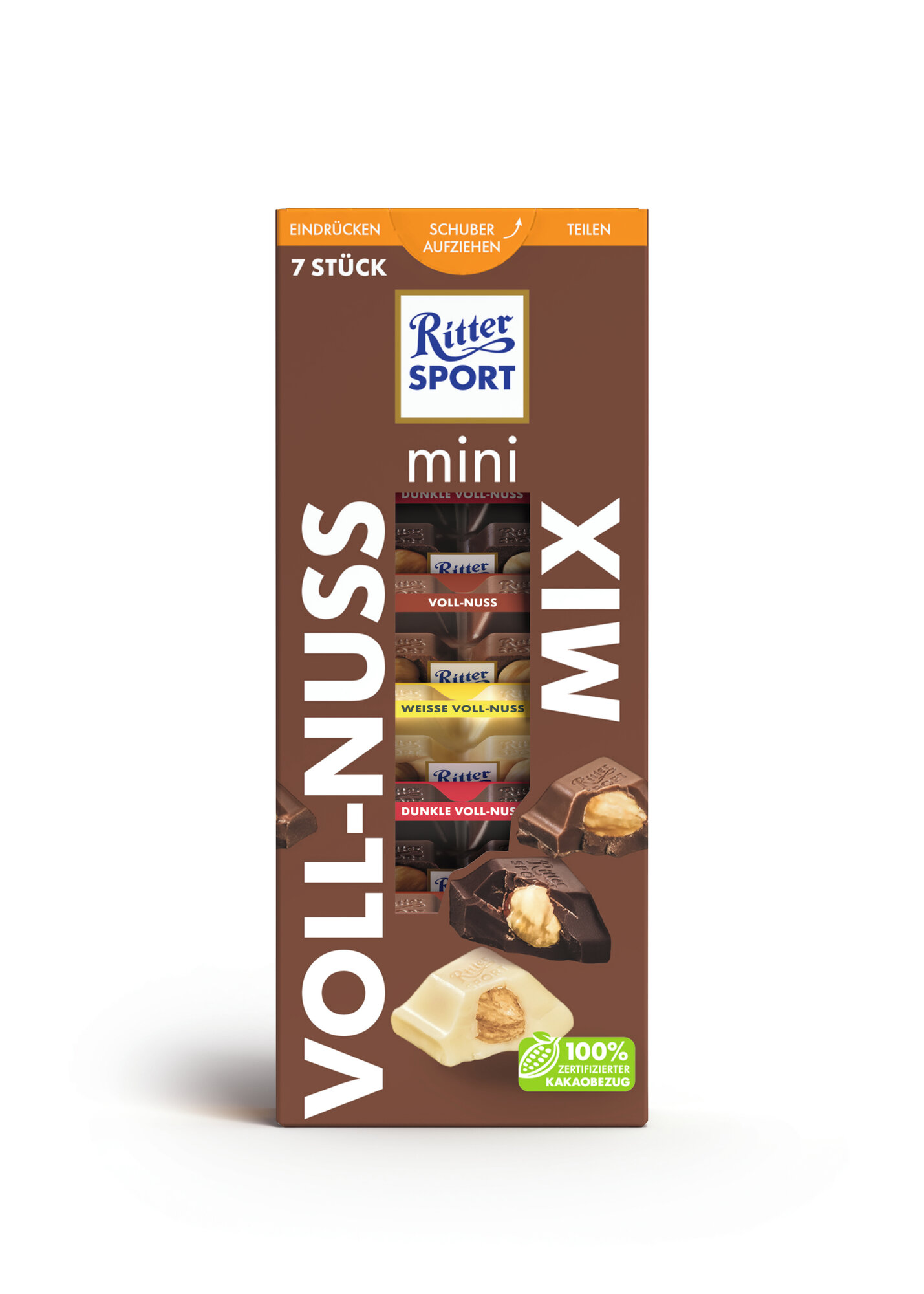 Наборо шоколада Ritter Sport Mini Tower EXTRA NUT, 7 вкусов,116 гр