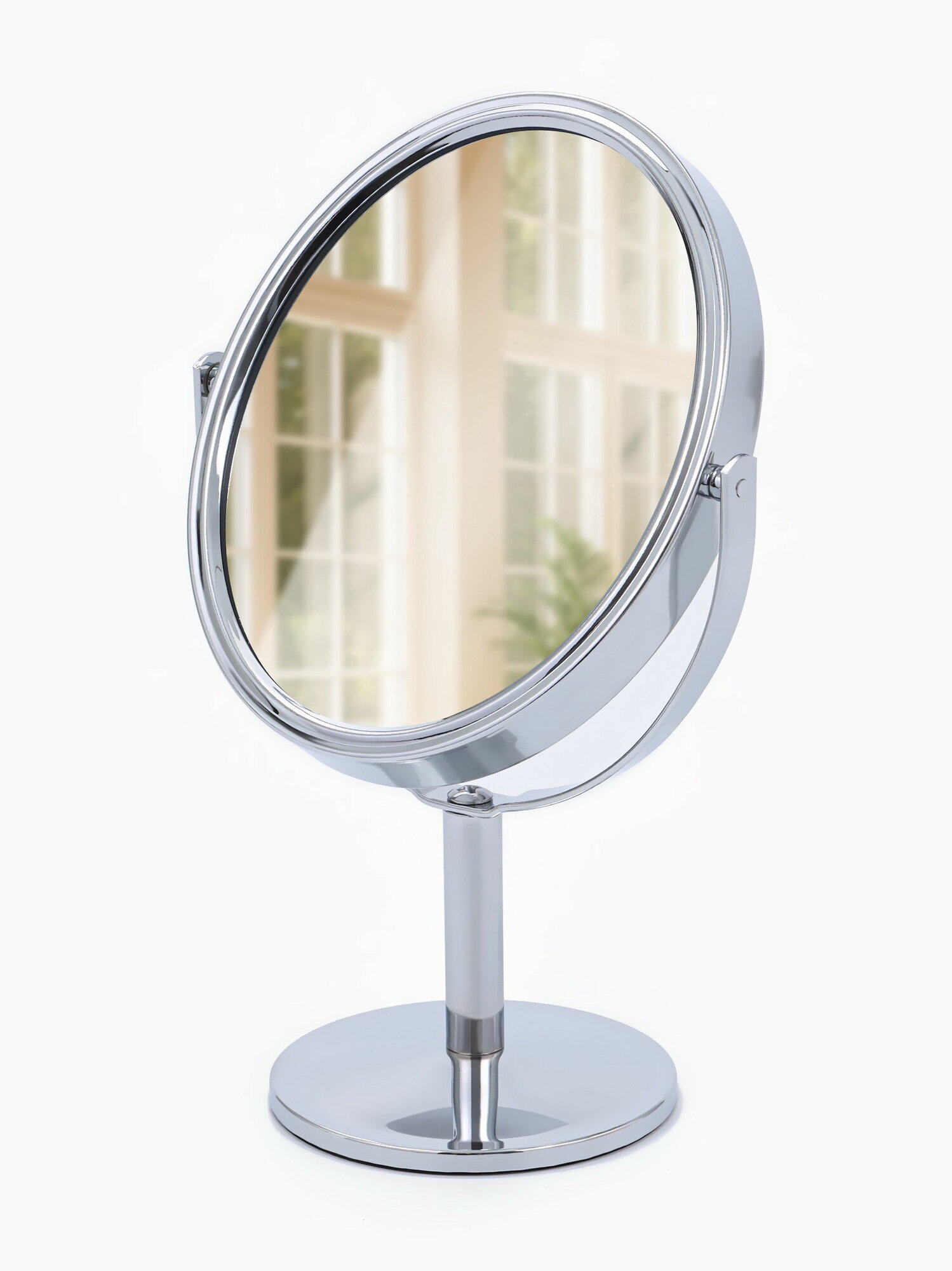 Зеркало настольное, с увеличением х2, двустороннее, 11x18 см,