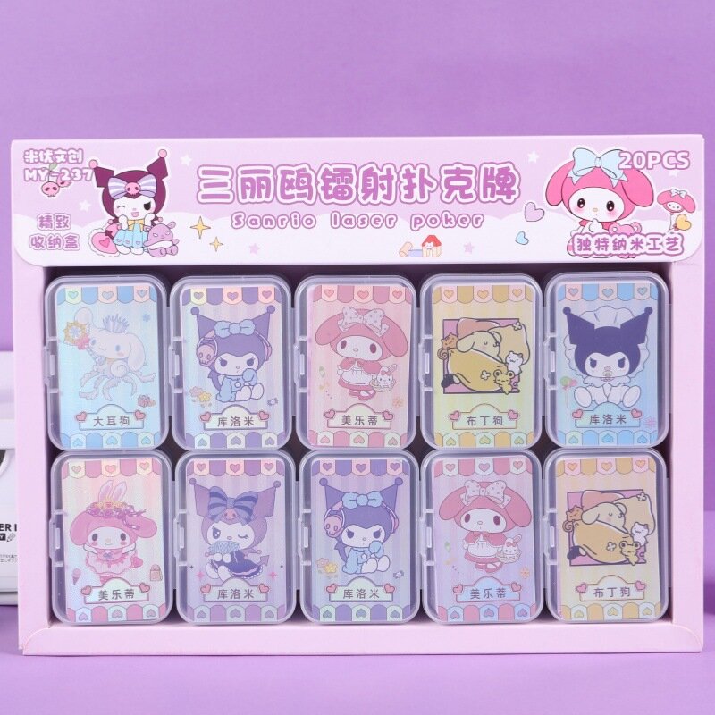 Мини-игровые карты Sanrio для учеников начальной школы, компактный игровой набор в коробке, портативный подарок для