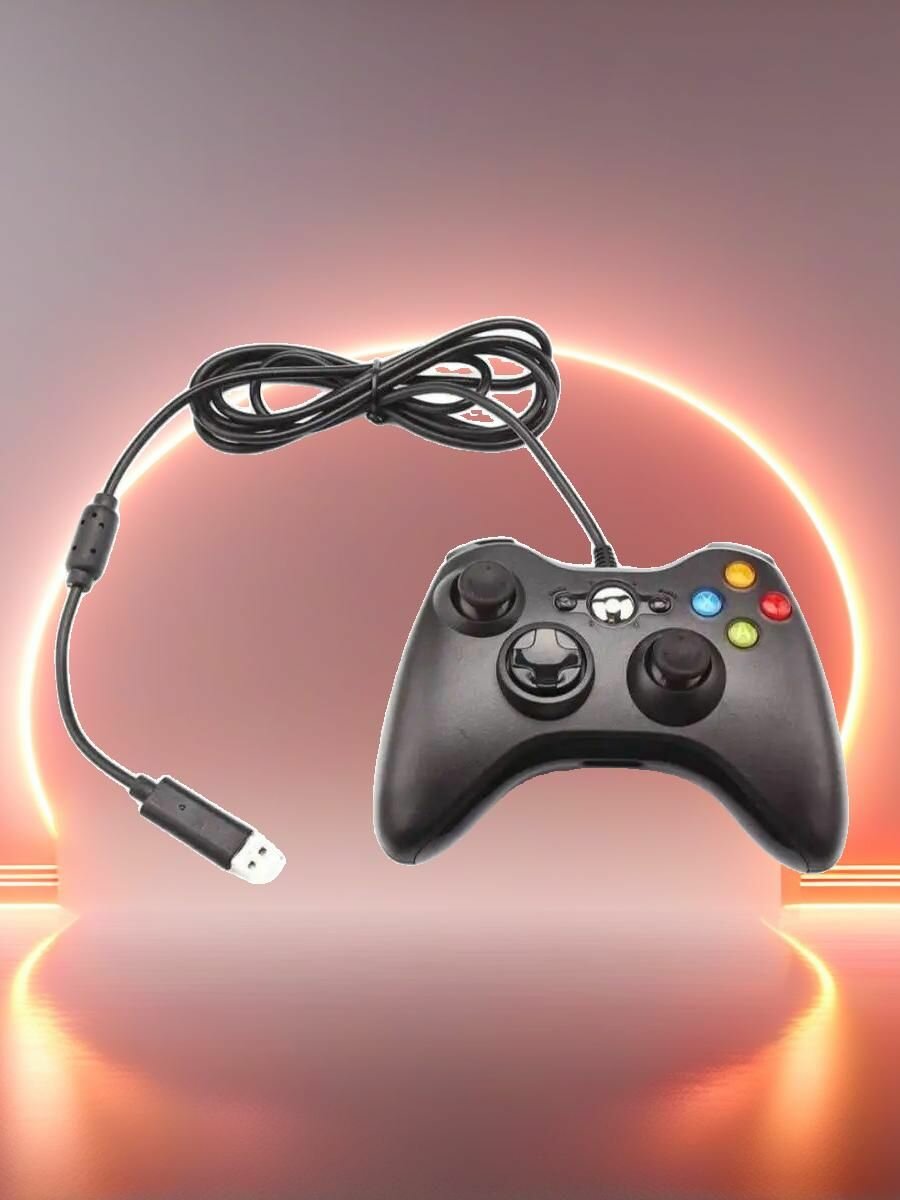 Джойстик XBOX 360 Wired Controller проводной черный