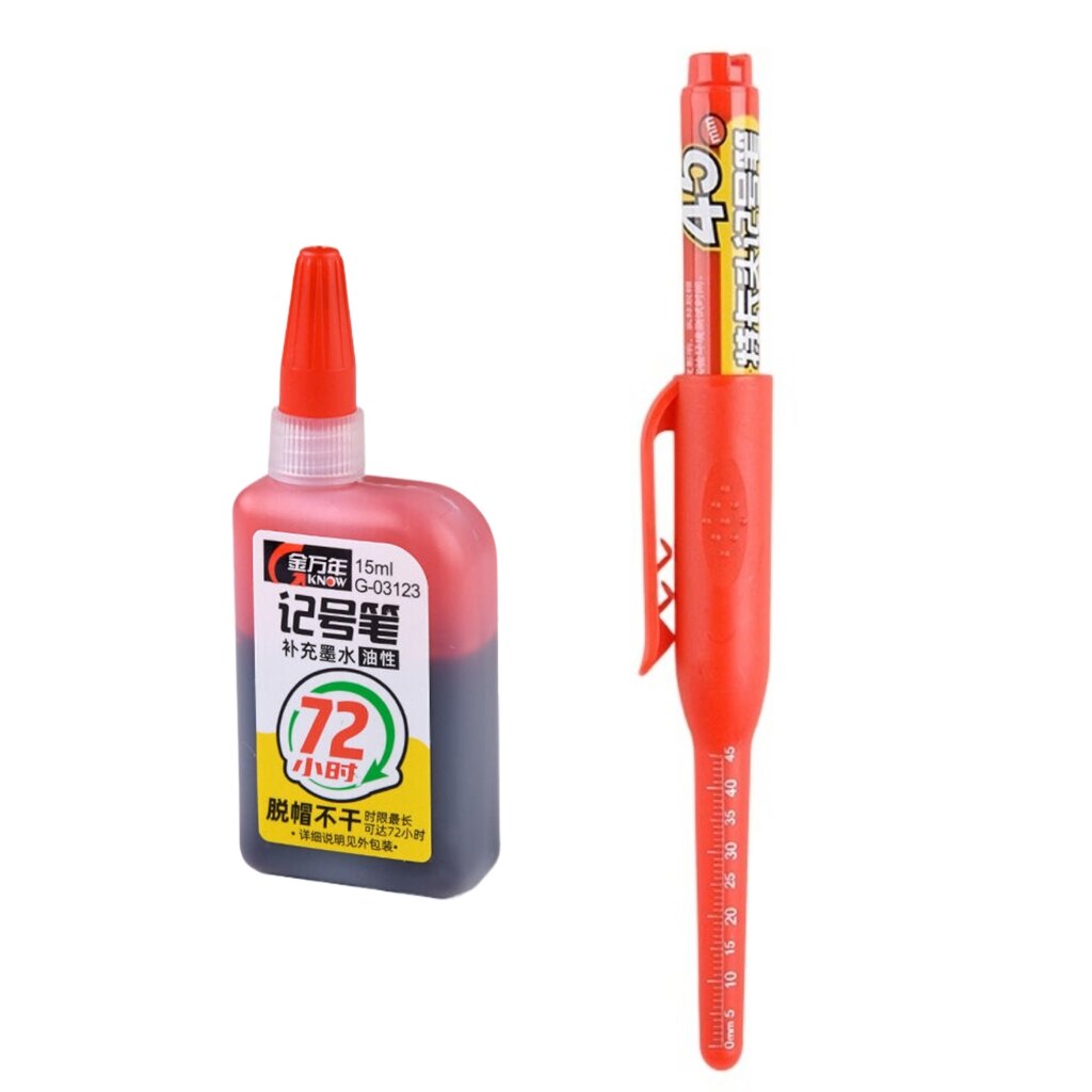 Маркер с Глубоким Охватом 45 мм, Маркер С Длинным Наконечником, Водостойкий Маркер С Глубоким Отверстием