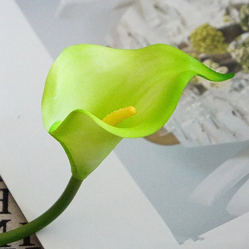 Искусственные каллы-лилии LINANUO, 9 шт. Green