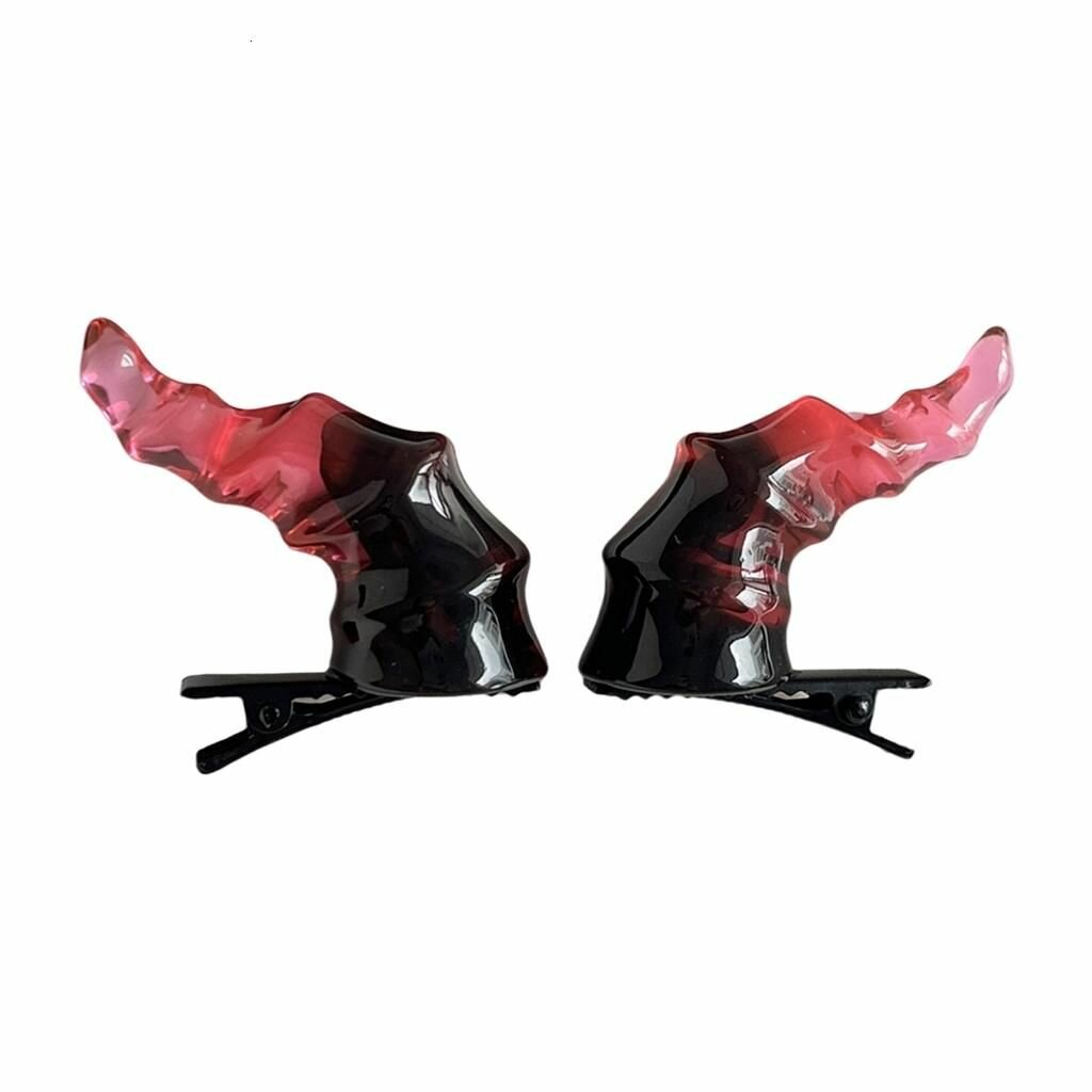 Дьявольские рожки для волос, красный