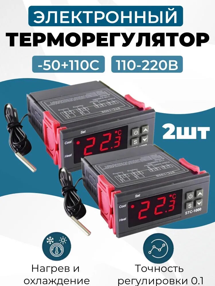 Терморегулятор/термостат Для радиаторного отопления, Для систем обогрева грунта, черный