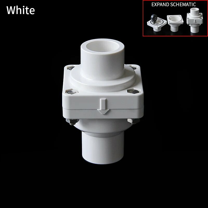 Обратный клапан SgooHan 25-63 мм для садового орошения Белый, White, Inner Dia.32mm