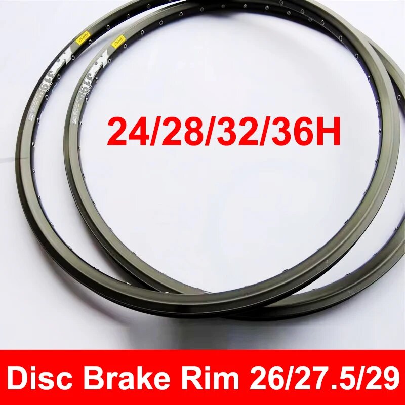 Двухслойный алюминиевый обод 26/27.5/29", черный, 24/28/32/36 отверстий, для MTB 1pc 26Inch 24Hole