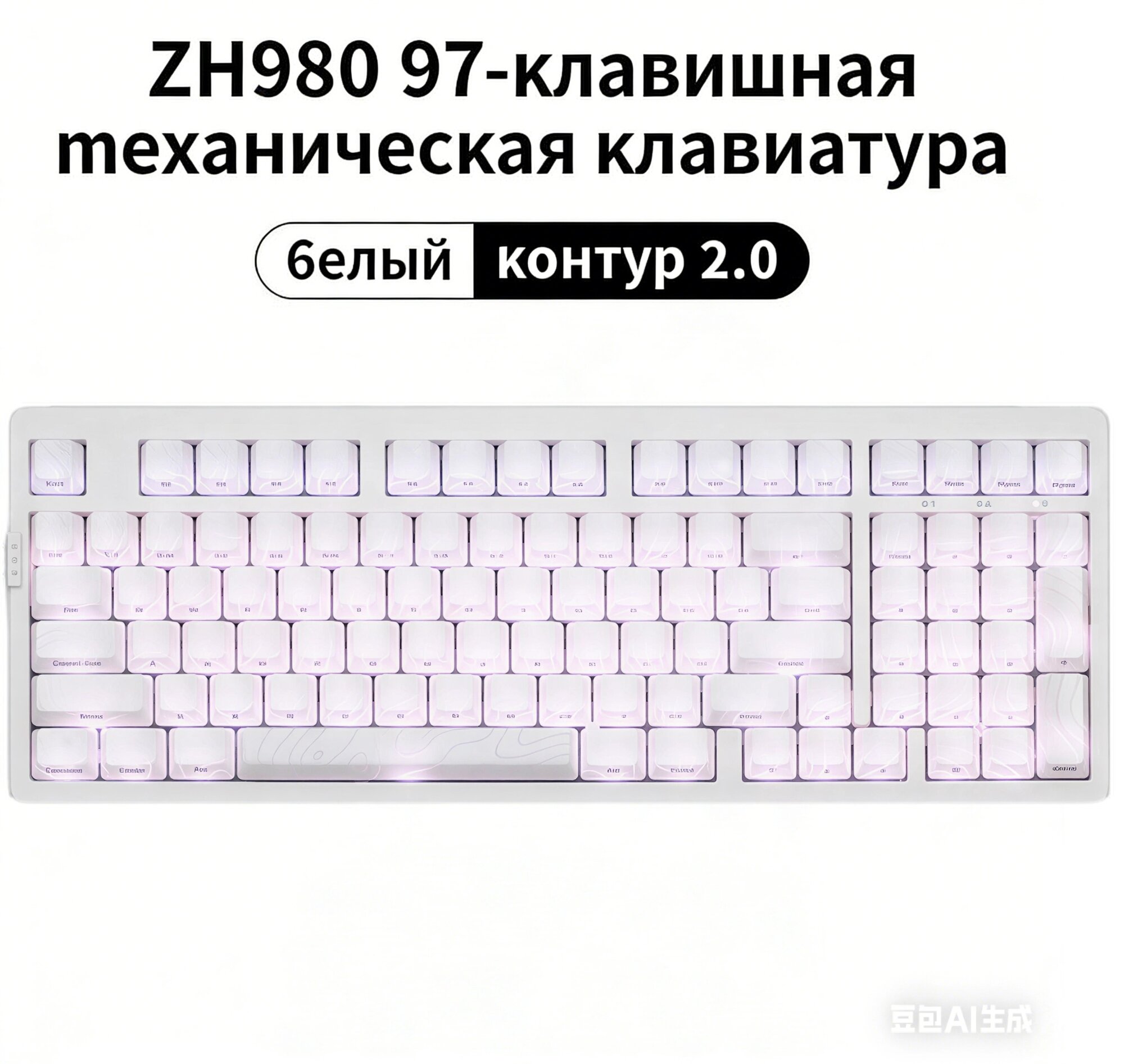Механическая игровая клавиатура ZORNHER ZH980, подключение в трех режимах, подходит для киберспорта и работы в офисе