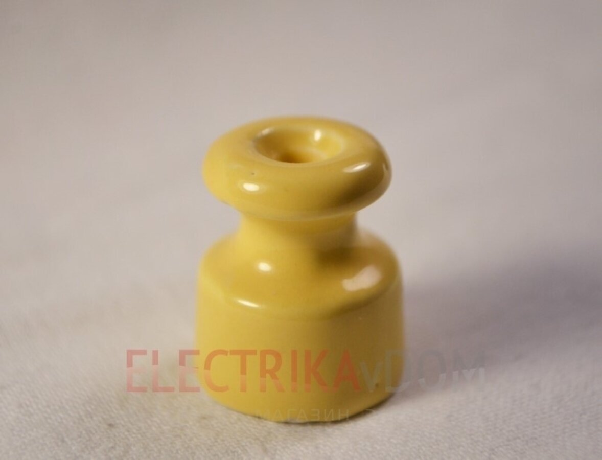 Ретро изоляторы керамические 20шт, песочное золото